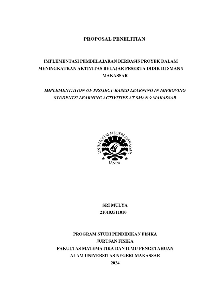 Proposal PTK Sri Mulya | PDF | Karier & Perkembangan