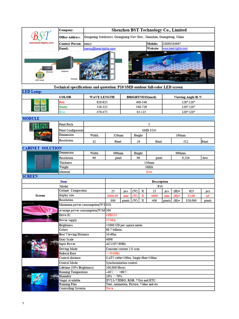 P10 Out Door (2024-03-25 21 - 27 - 45) | PDF | Pixel | Display Resolution