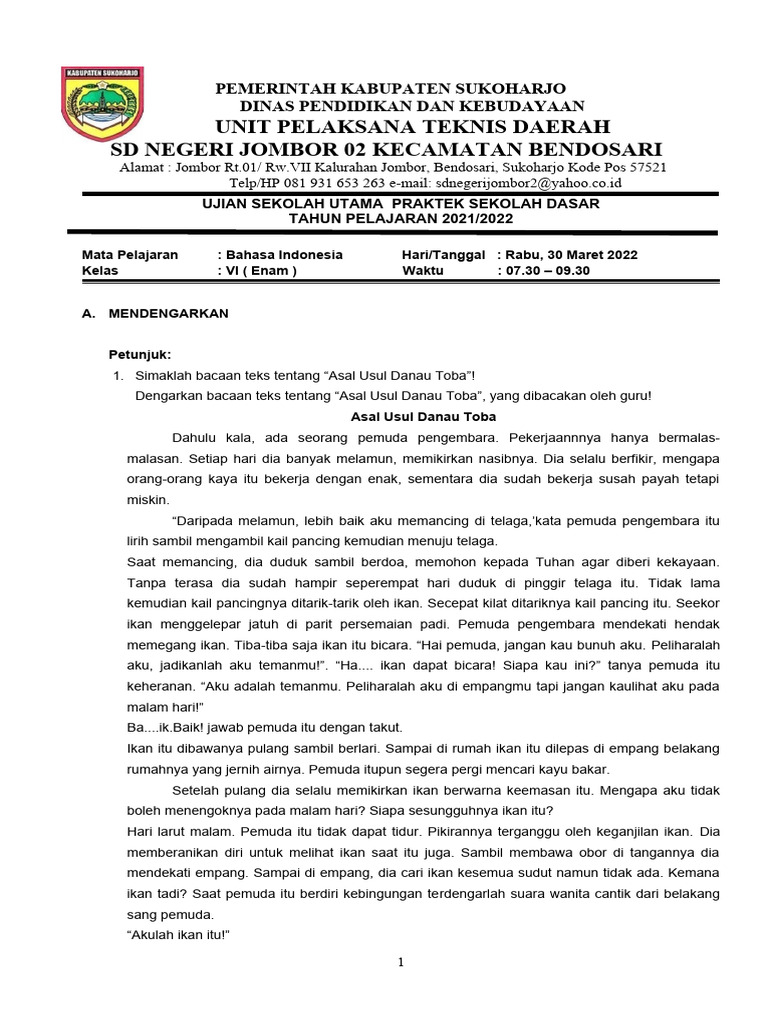 Naskah Praktek Bhs - Indonesia | PDF