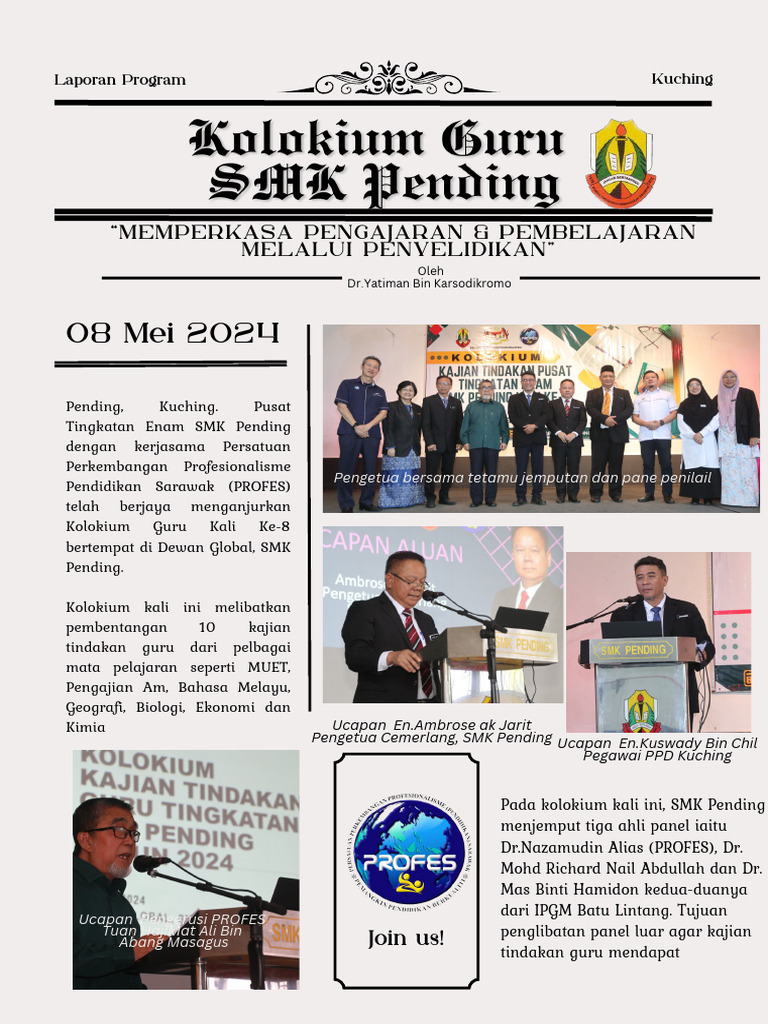 Laporan Program Kolokium Guru 2024 | PDF