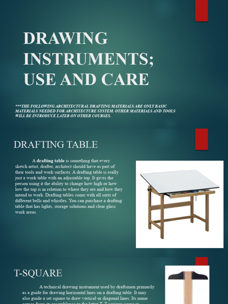 Topic 2 DRAWING INSTRUMENTS | PDF | Technical Drawing | Drawing