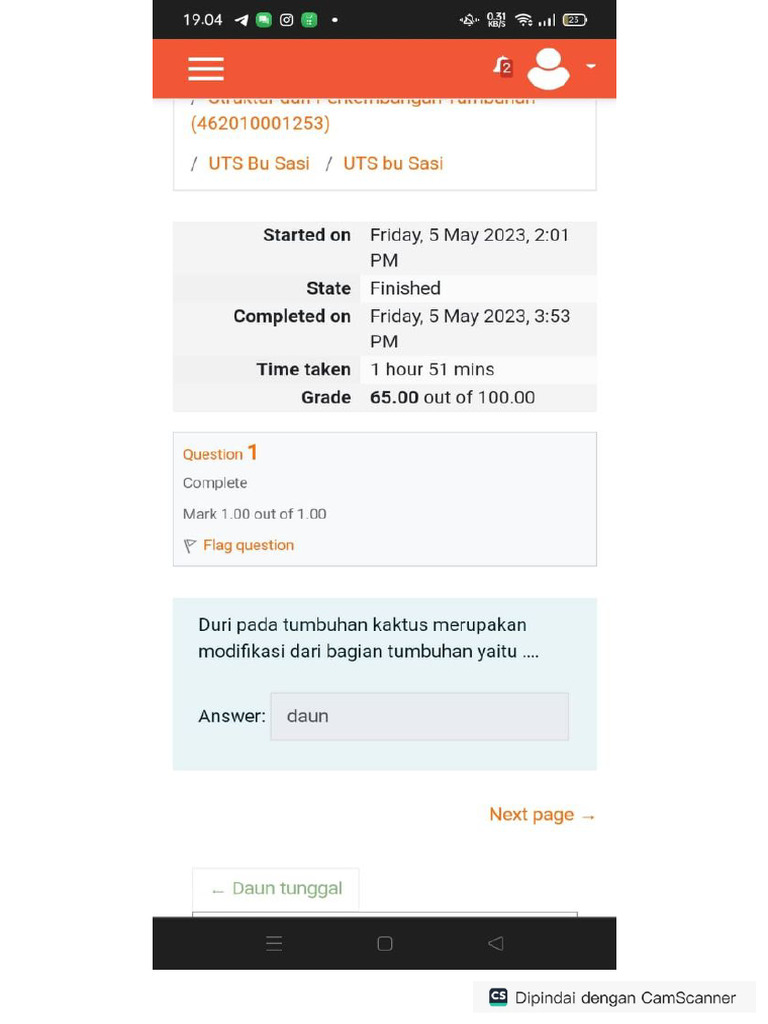 Uts SPT Bu Sasi | PDF