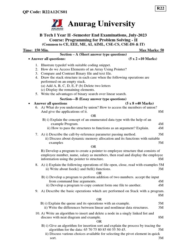 Pps 2 Pdf Pointer Computer Programming Computer Program 5203
