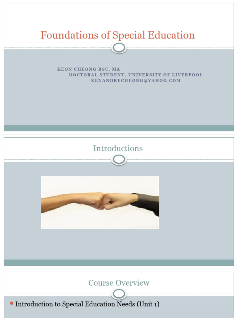 Foundations of Special Education Overview | PDF | Special Education ...