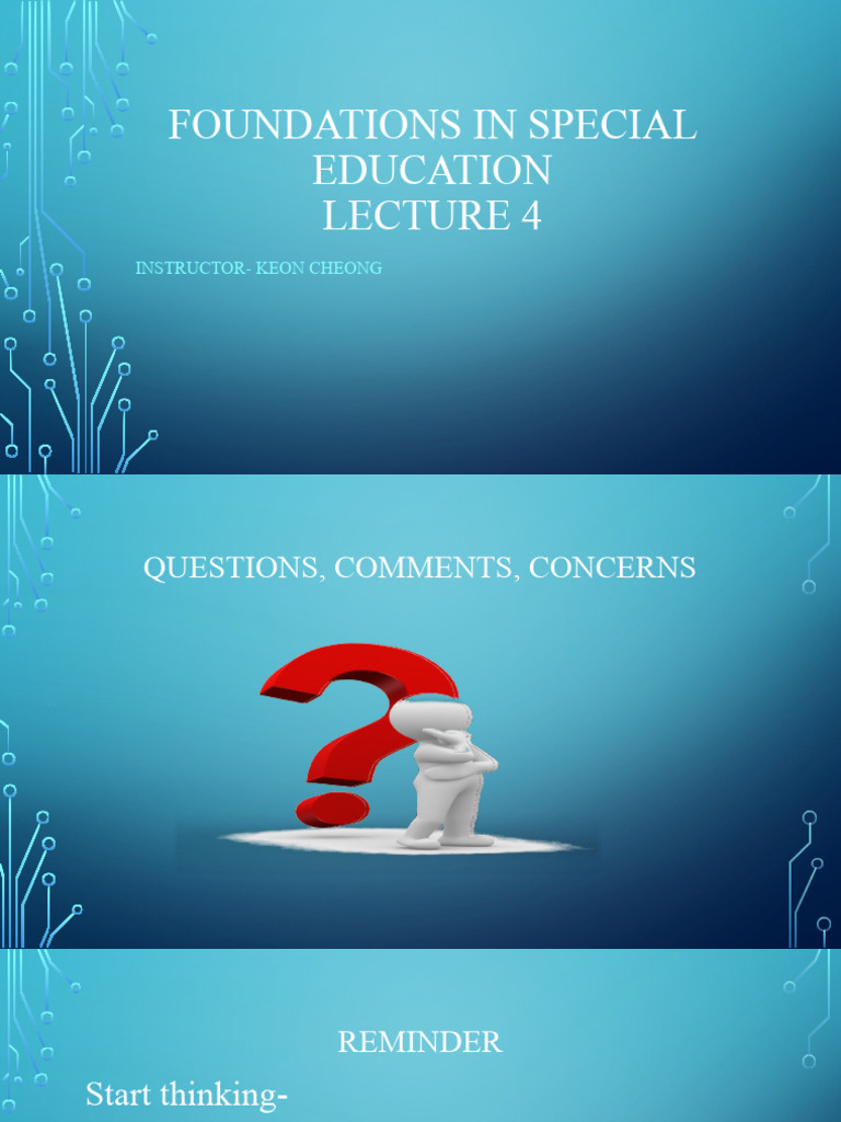 Foundations in Special Education 4 | PDF | Disability | Special Education