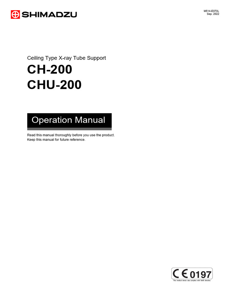 CH200 Operation Manual | PDF | Electromagnetic Compatibility | X Ray