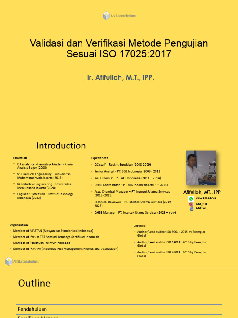 Validasi & Verifikasi ISO 17025 | PDF | Komputer | Teknologi & Rekayasa