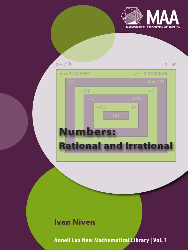(Anneli Lax New Mathematical Library 1) Niven, Ivan Morton - Numbers Rational and Irrational ...