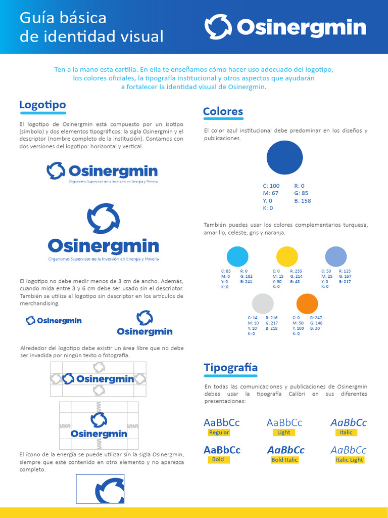 Guía de Identidad Visual de Osinergmin | PDF | Tecnicas artisticas ...
