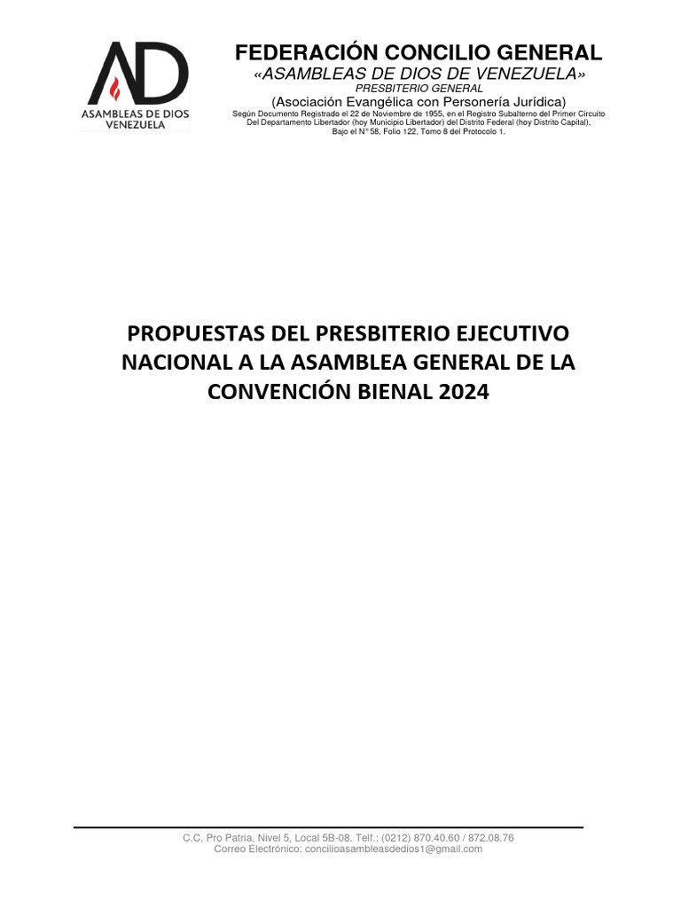 Propuestas Del PEN (Modificado) | PDF | Iglesia cristiana | Apóstol