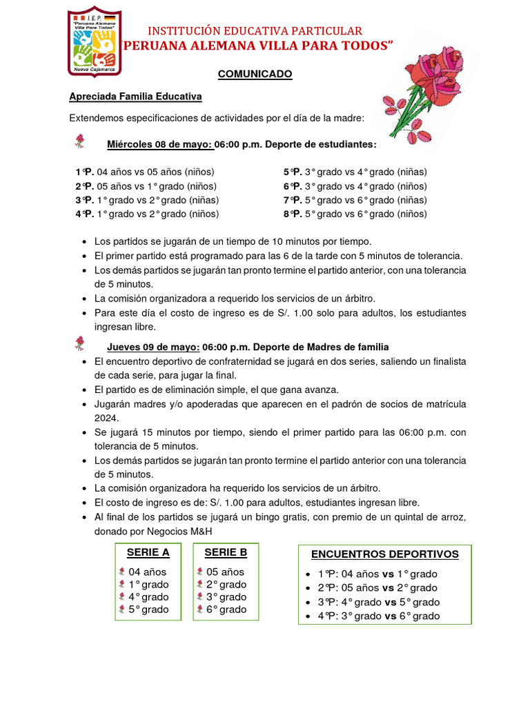 Actividades Día de la Madre 2024 | PDF