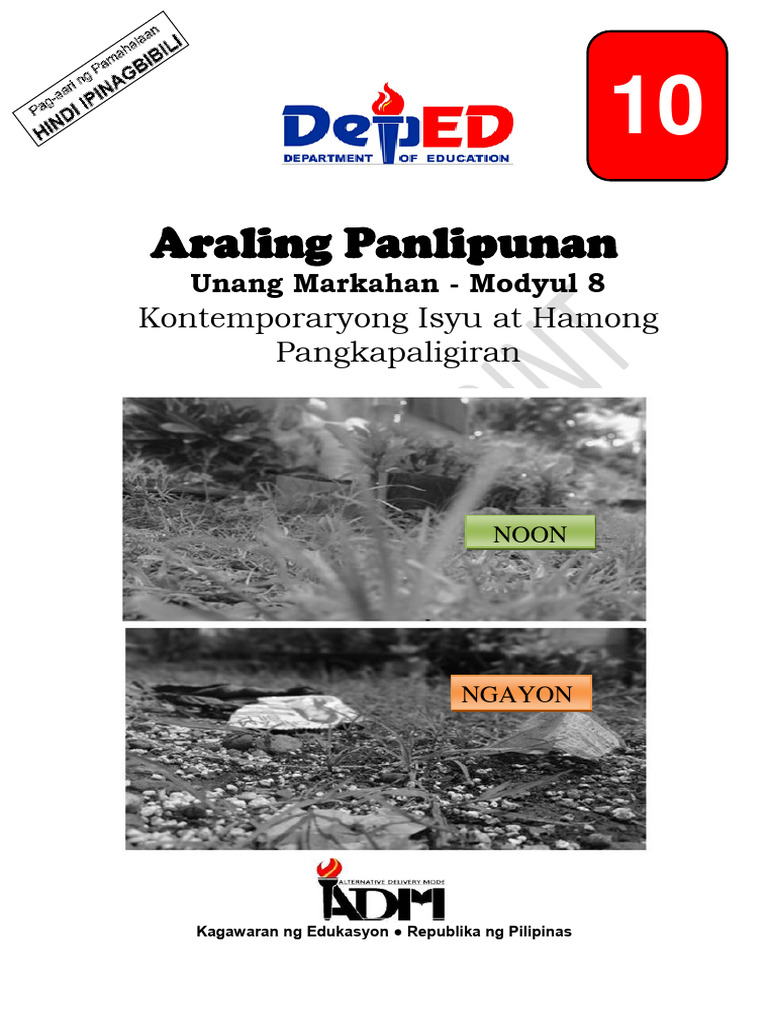 Ap10 q1 Mod8 Kontemporaryongisyuathamongpangkapaligiran v5 | PDF