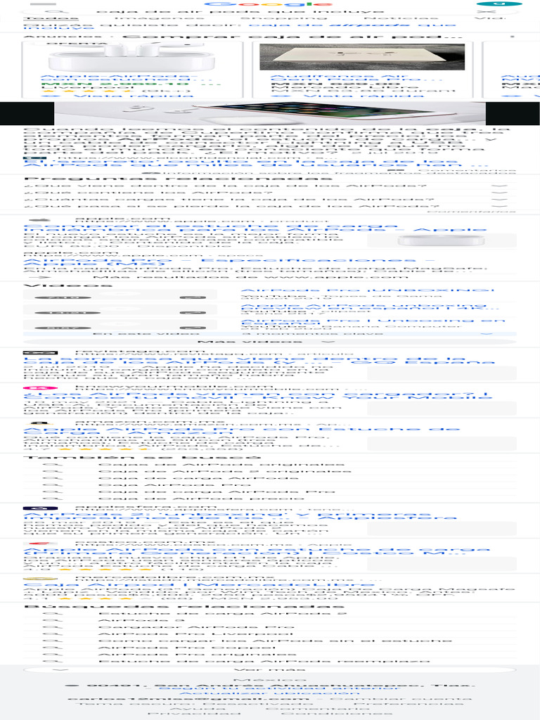 Caja de Air Pods Que Incluye - Buscar Con Google | PDF | Asistente personal digital ...