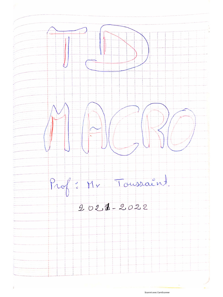 Correct. TD Macro 2021-2022 | PDF