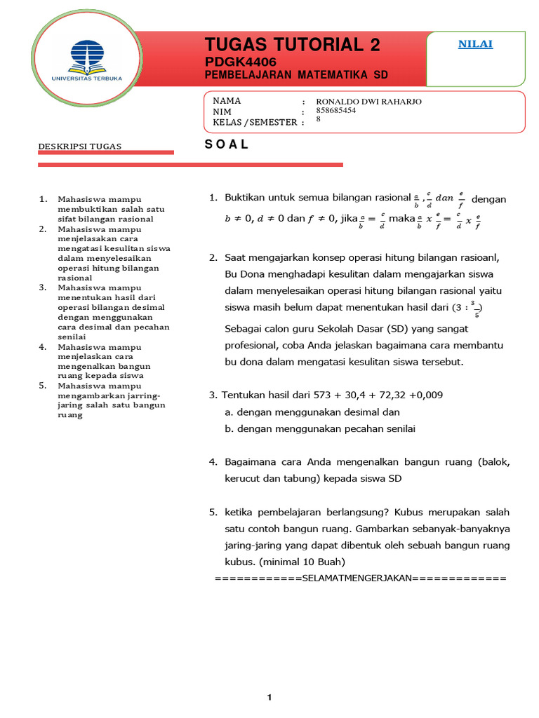 TT2 Pemb MTK Ronaldo | PDF