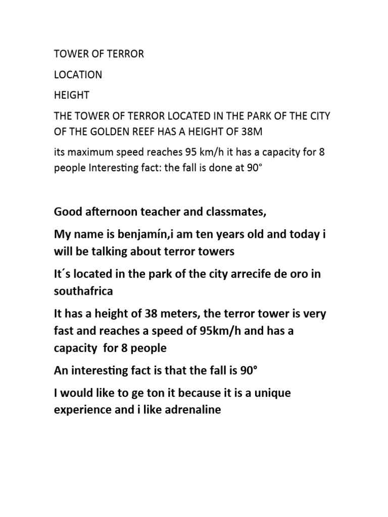 Torre del Terror: Aventura Extrema | PDF | Negocios