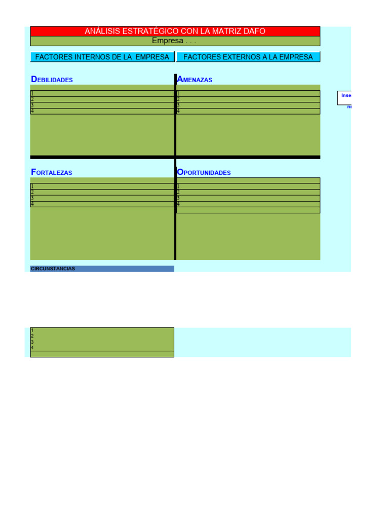 Matriz FODAC - Estrategias Solo Primeras Pestañas | PDF | Business ...