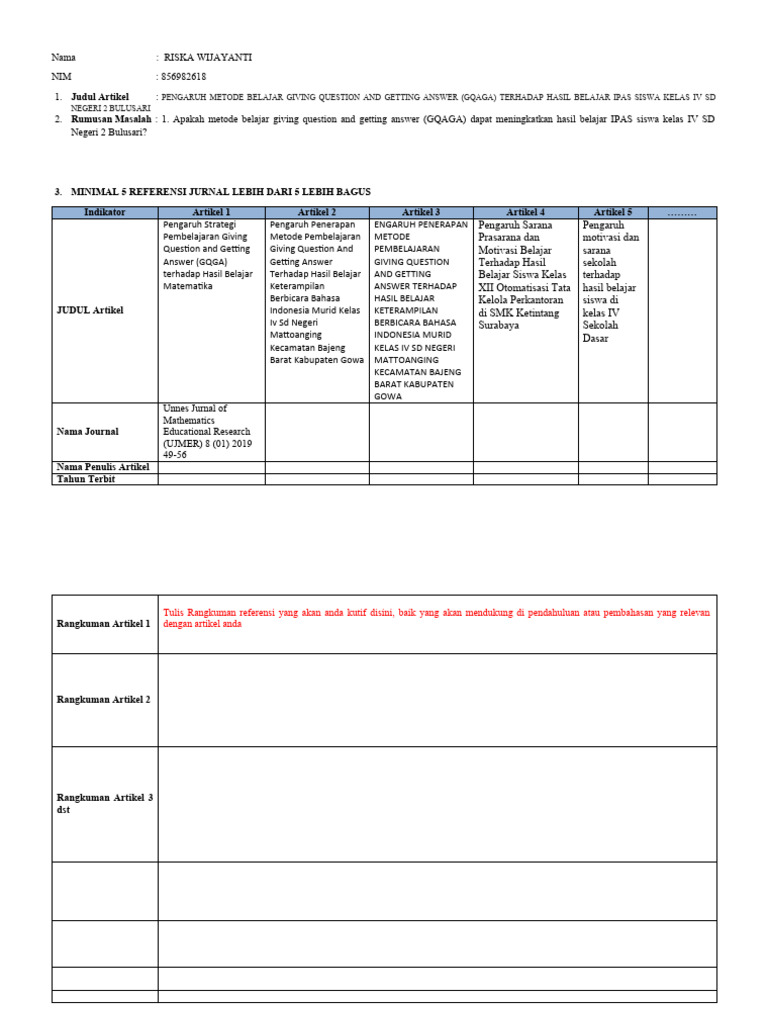 Format Tugas 1 | PDF