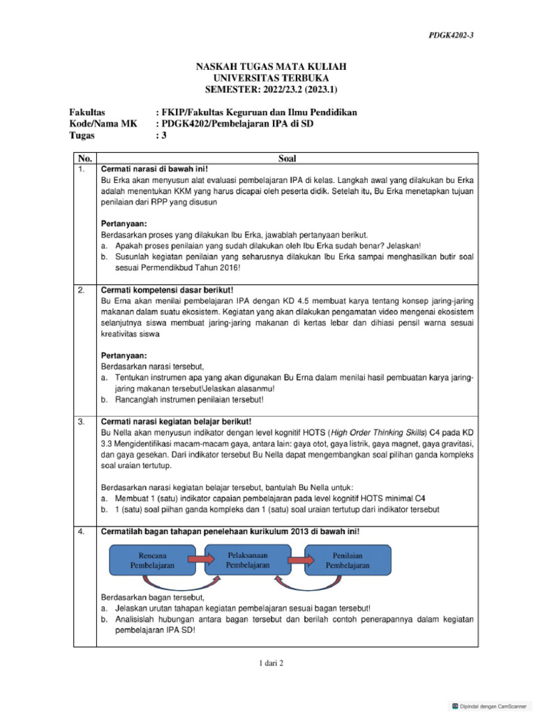 Soal Pdgk4202 Tmk3 3 | PDF