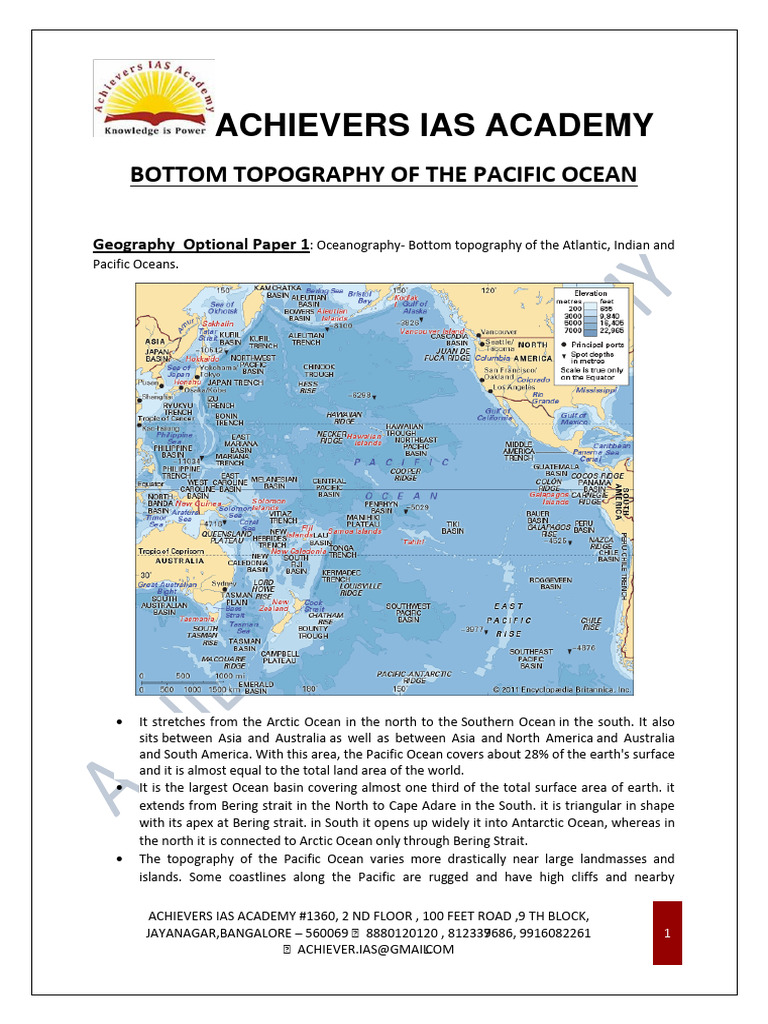 Bottom Topography of The Pacific Ocean - 170170060348 | PDF | Pacific ...