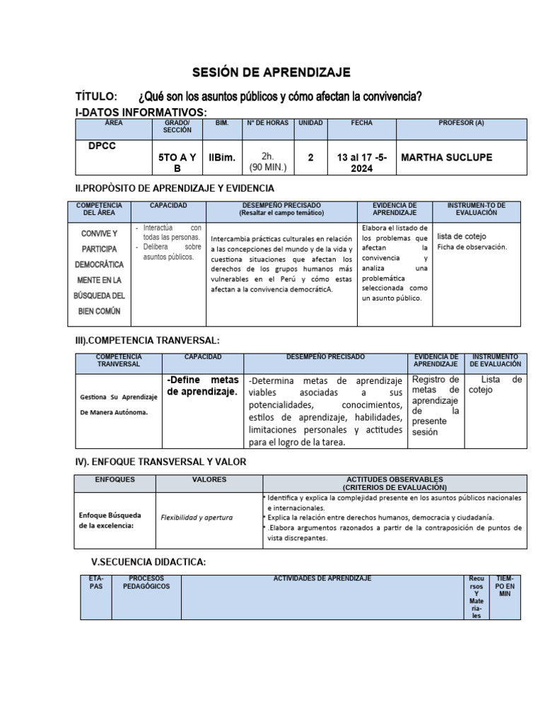 Asunto Publico | PDF | Aprendizaje | Evaluación
