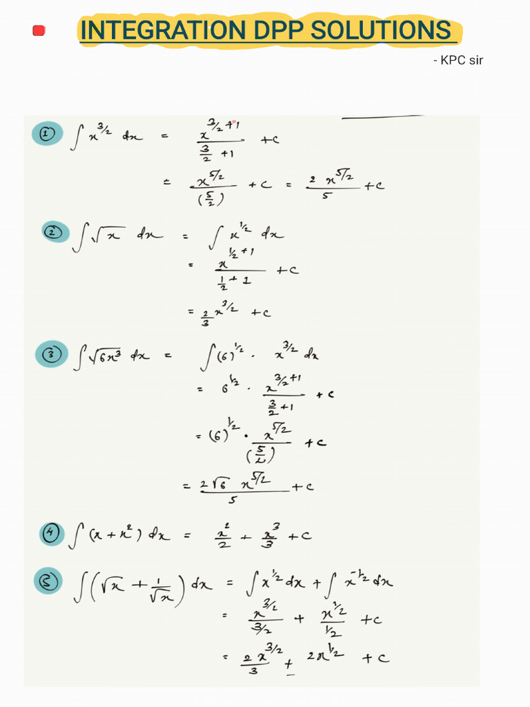 Integration DPP Solutions KPC Sir - 240509 - 133847 | PDF