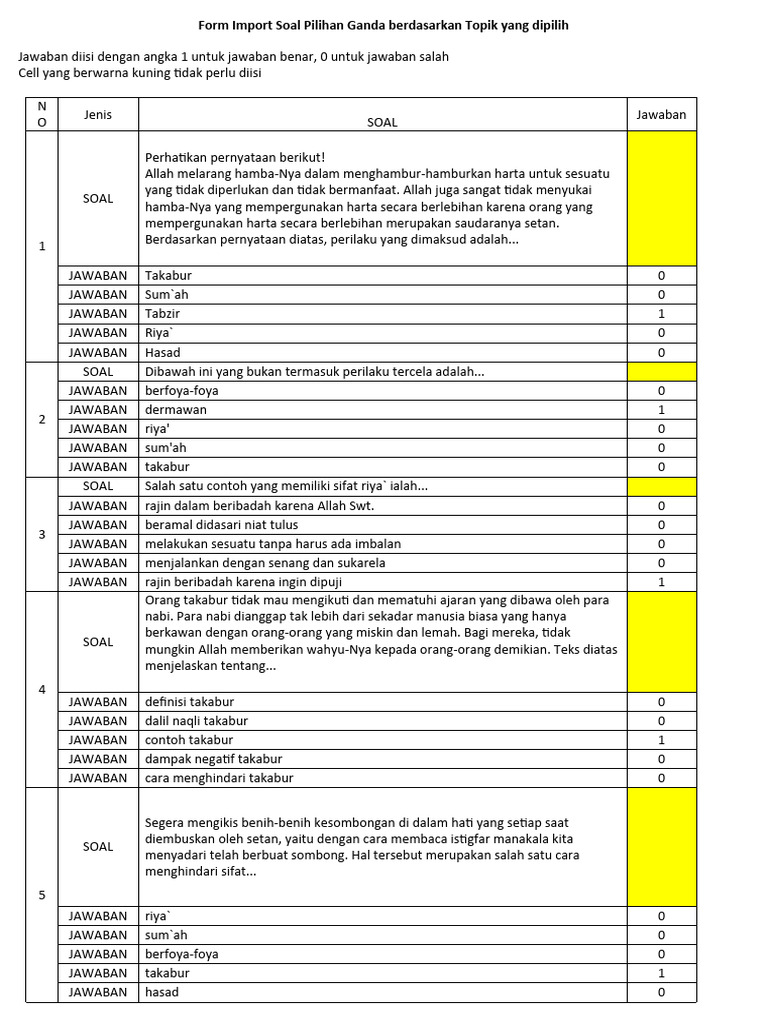 Soal Pas Kelas X 2023 | PDF