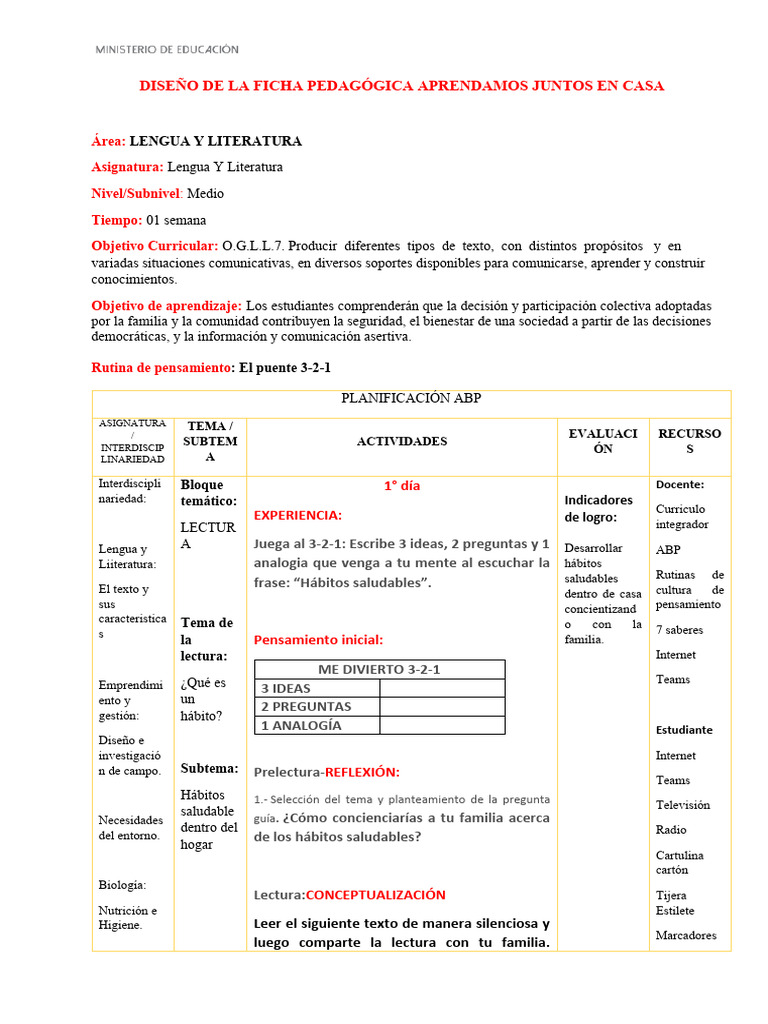 Formato para Planificación Abp | PDF | Aprendizaje | Póster