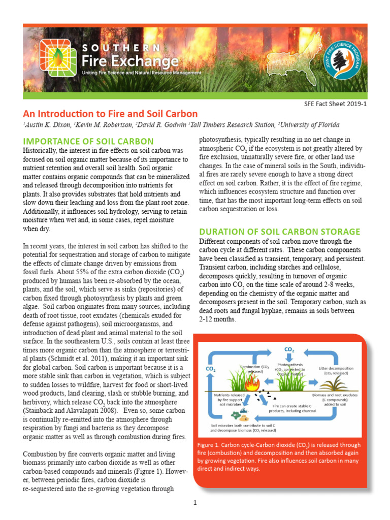 An Introduction To Fire and Soil Carbon | PDF | Soil | Organic Matter