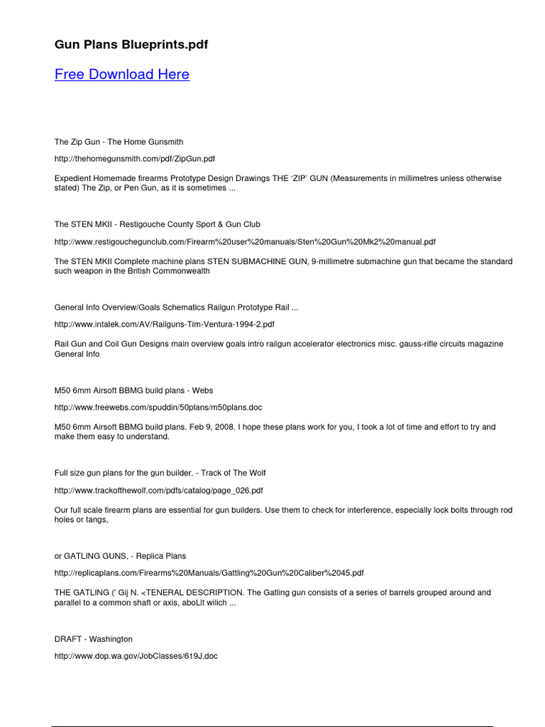Fdocuments - in - Gun Plans Blueprints Plans Blueprintspdf Free ...