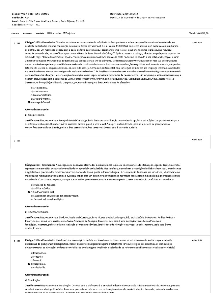 Prova Online Neurologia | PDF