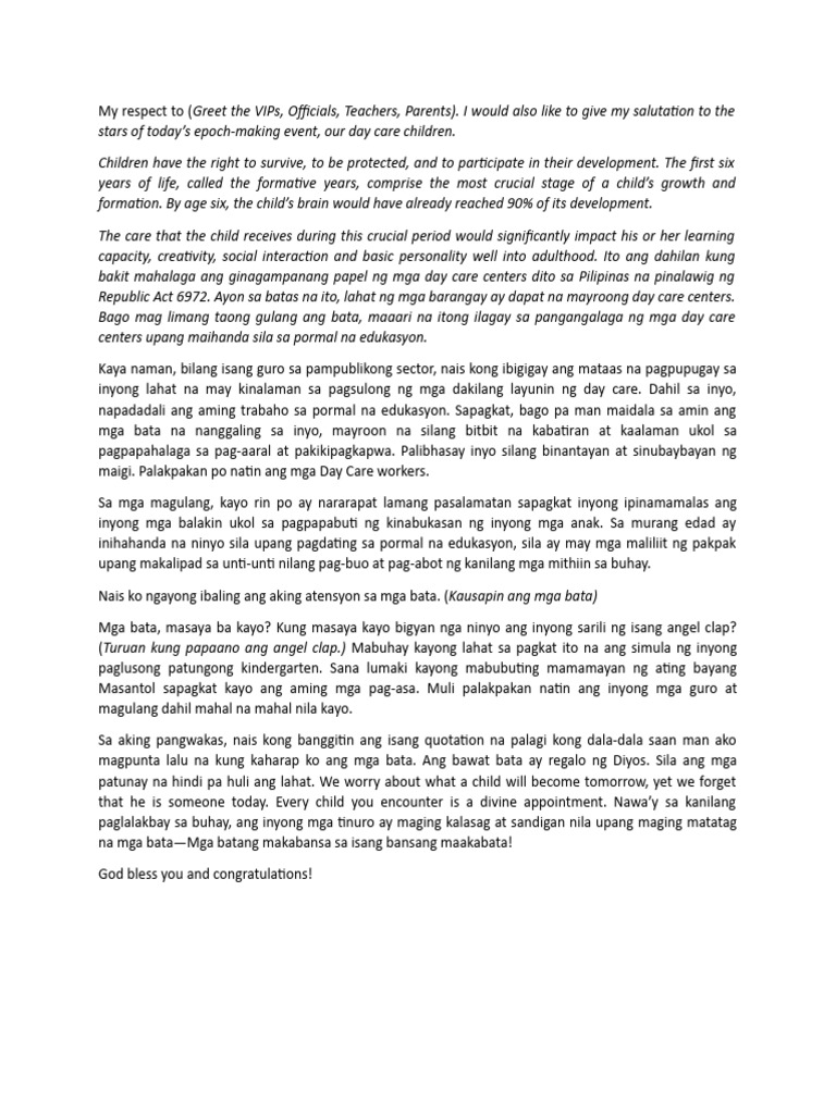 DAY-CARE-GUEST-SPEAKER-MESSAGE | PDF