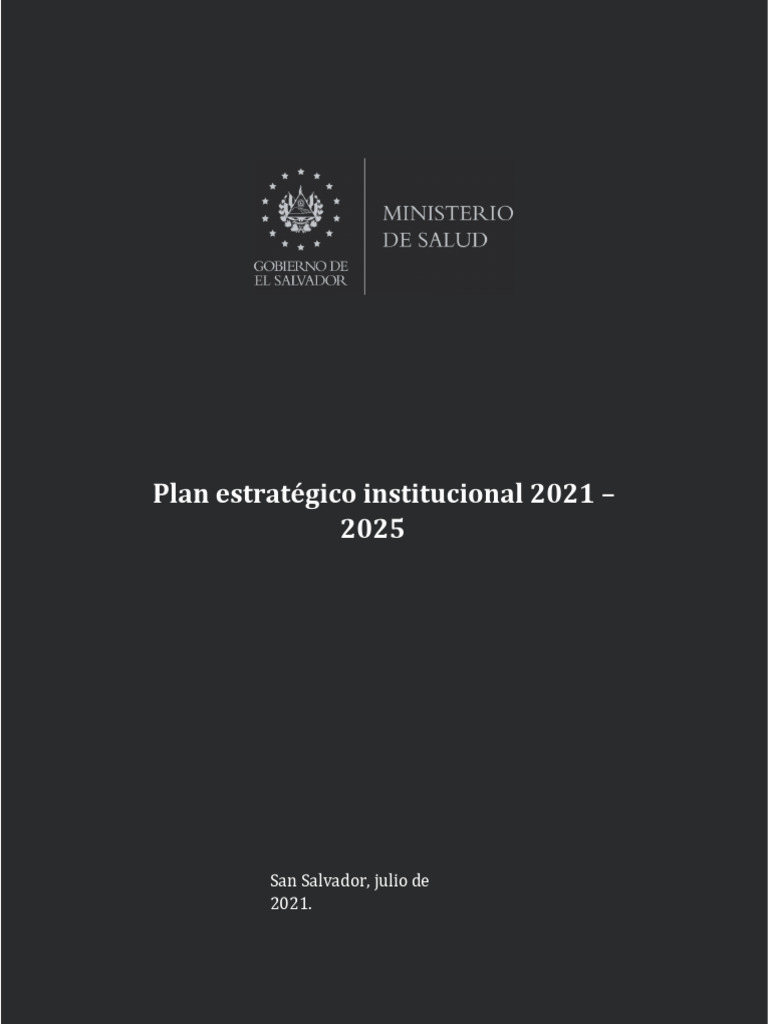 Plan Estratégico MINSAL 2021-2025 | PDF | Hospital | Agua