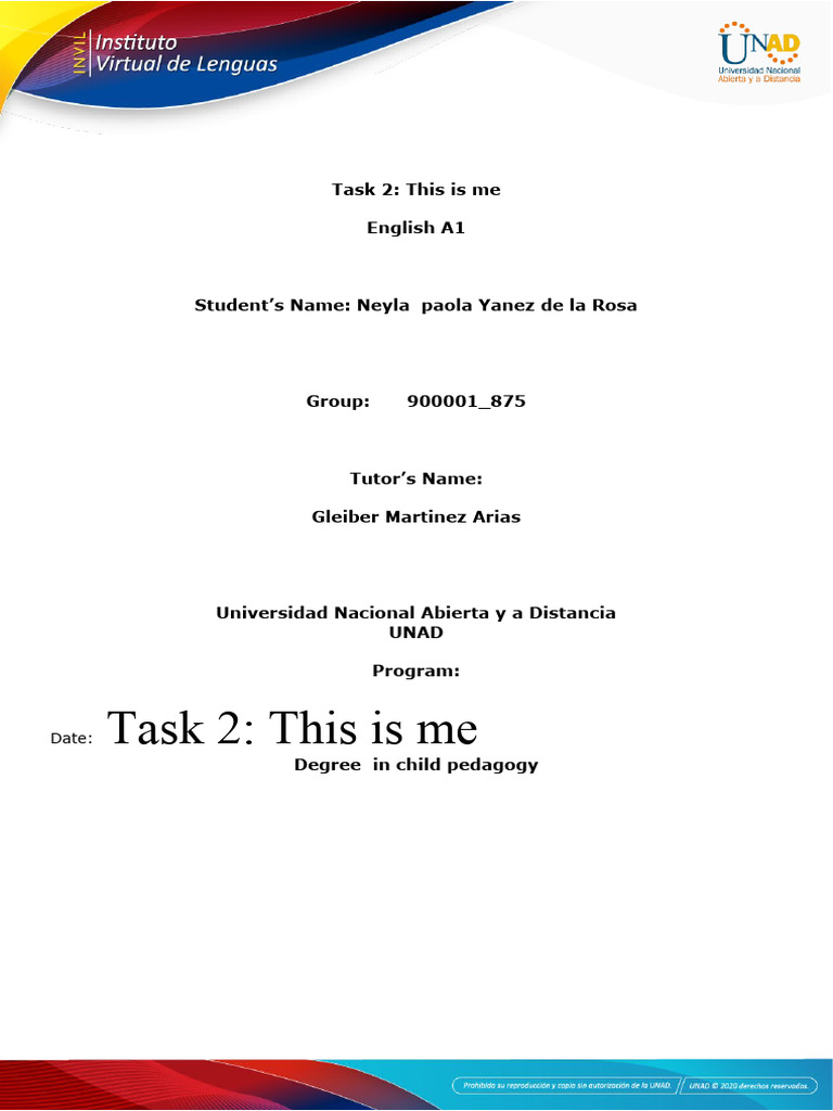 Anexo 1 - Plantilla de Entrega Task 2 Neyla Yenz | PDF