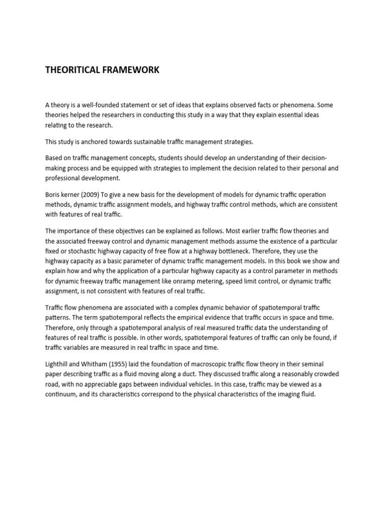 Theo & Con (Framework) | PDF | Traffic | Transport Infrastructure