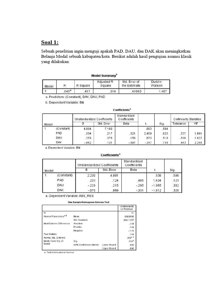 Tugas - 31989 - Johana Jecklin Sahetapy - RegresiEviewsdenganAsumsiKlasikdanDataPanel | PDF