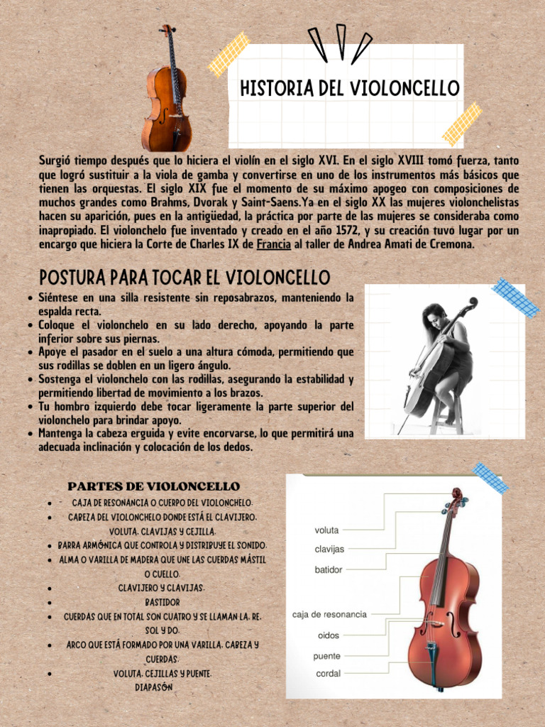 Historia y Técnica del Violonchelo | PDF | Violonchelo | Tecnología musical