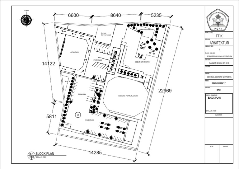 Ftik Arsitektur: Block Plan | PDF