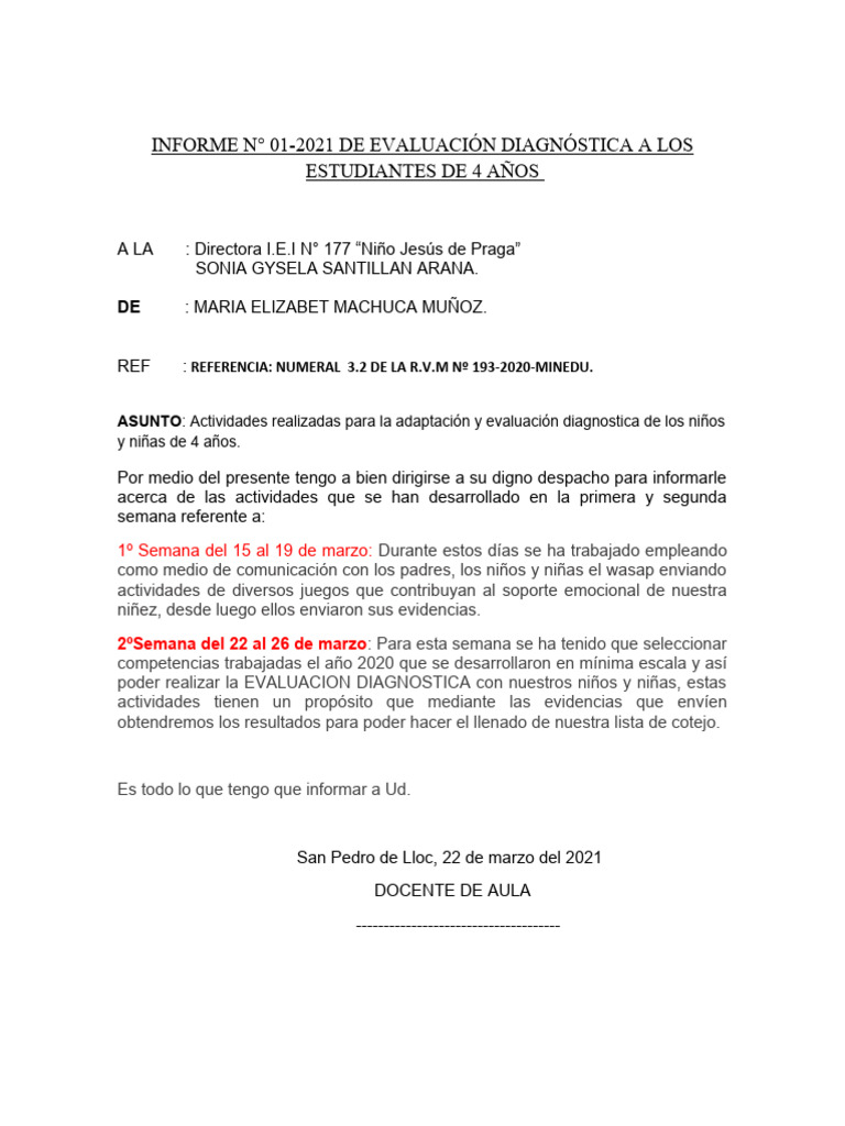 Infor. PROYECTO DE EVAL. DIAG. | Descargar gratis PDF | Las emociones ... Infor. PROYECTO DE EVAL. DIAG. | Descargar gratis PDF | Las emociones ...