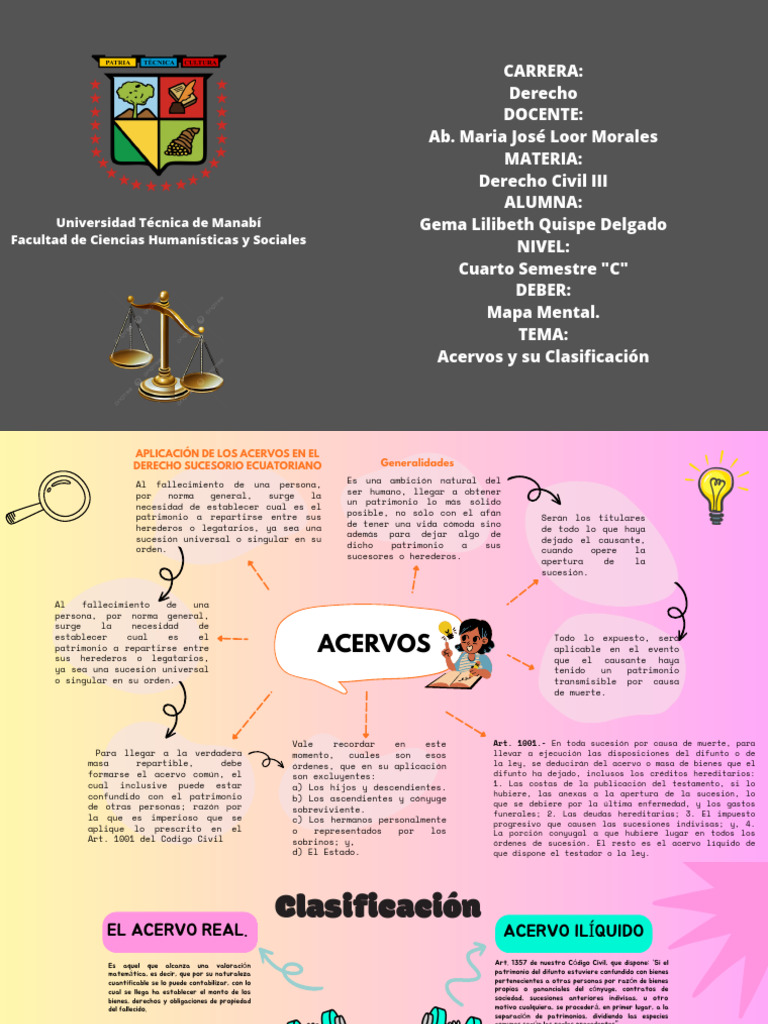 Clasificación de Acervos en Derecho | PDF | Bienes (Ley) | Herencia