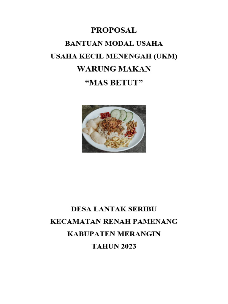 Proposal Umkm | PDF Proposal Umkm | PDF