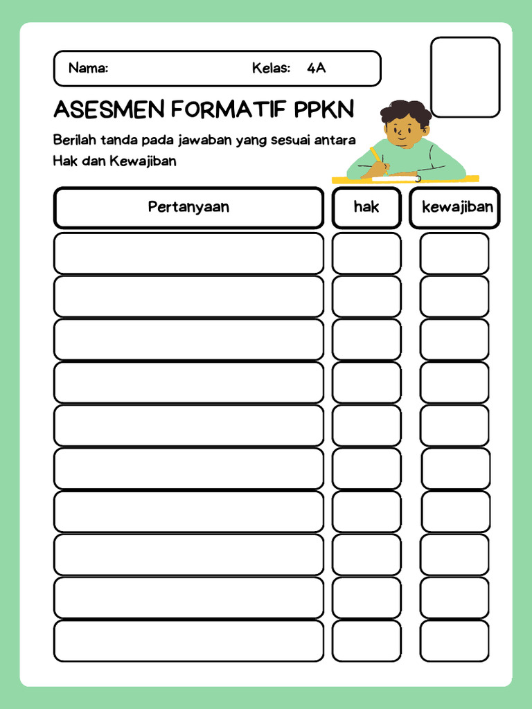 Asesmen Formatif PPKN | PDF