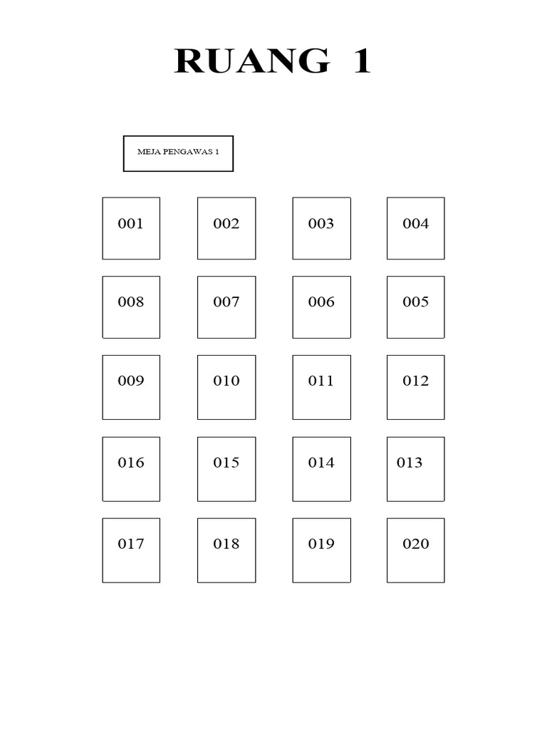 Denah Ruang (Meja) | PDF