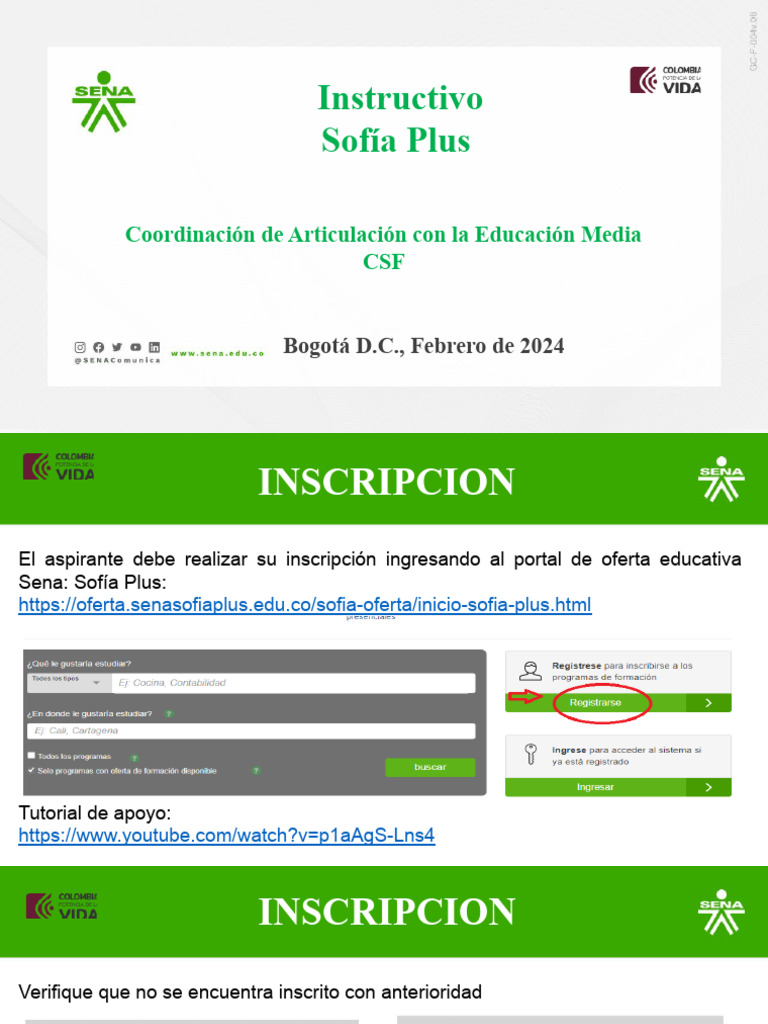 Instrucciones para Sofía Plus SENA | PDF | Contraseña | Informática
