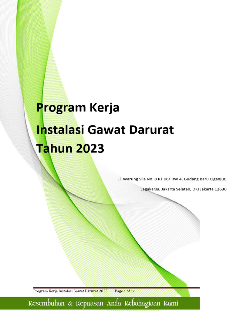 Contoh Proker 2023 | PDF