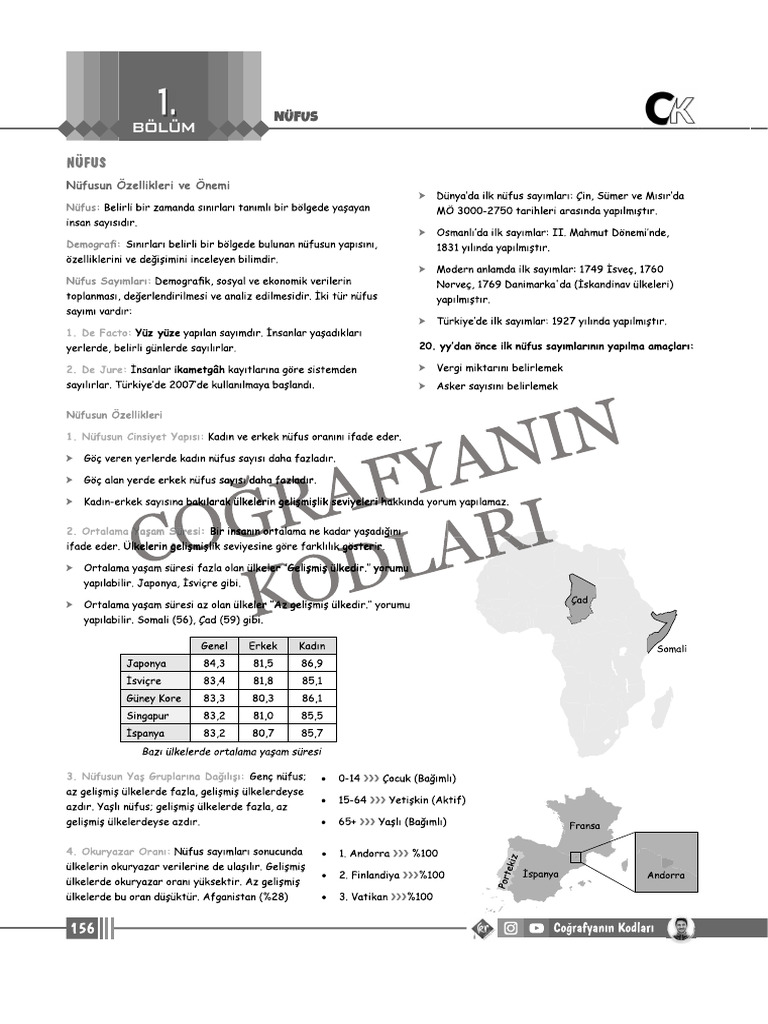 10.sinif Tyt Cografya Nufus Konu Anlatimi PDF | PDF