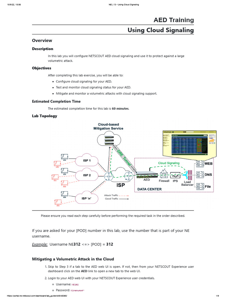 Cloud Signaling Lab Guide | PDF | Cloud Computing | Ip Address