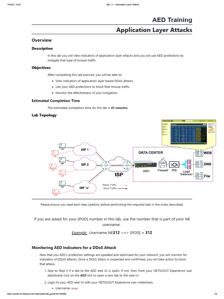 NE - 11 - Application Layer Attacks | PDF | Transmission Control Protocol | Denial Of Service Attack