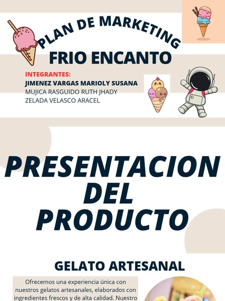 _Presentación Proyecto MERCADOTECNIA | PDF | Helado | Marketing