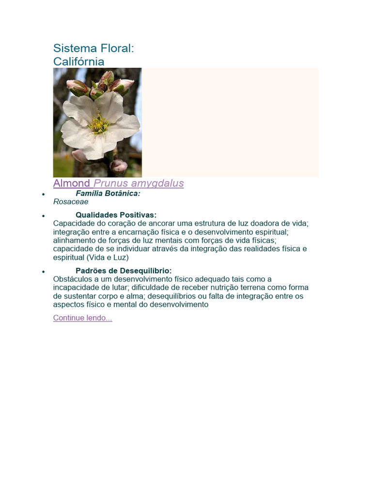 Sistema Floral California | PDF | Família | Dor